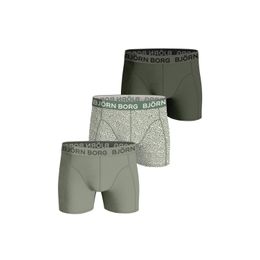 Bj&ouml;rn Borg BJ&Ouml;RN BORG Herren Boxershorts "Boxershort Cotton Stretch Boxer Trunks 3P 3er Pack", Gr. XXL, gr&uuml;n, Obermaterial: 95% Baumwolle CO. 5% Elasthan EL.,