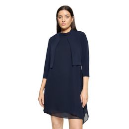 Vera Mont Damen Sweatjacke "Damen figurbetont", blau, Gr. 48, Jersey, Obermaterial: 95% Polyester, 5% Elasthan, Sweatjacken, Nahtf&uuml;hrung