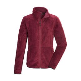 Fleecejacke Killtec "KOW 6 WMN KNTFLC JCKT", Damen, Gr. 42, weinrot, Obermaterial: 100% Polyester;Obermaterial 2: 97% Polyester, 3% Elasthan, Jacken Fleecejacke, Damen Fleecejacke, Comfort-Stretch, Kinnschutz, verschlie&szlig;bare Taschen