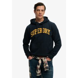 Superdry Herren Kapuzensweatshirt "VINTAGE ATHLETIC HOOD", blau, Gr. XL, bedruckt, angeraute Sweatware, Obermaterial: 100% Baumwolle, Sweatshirts
