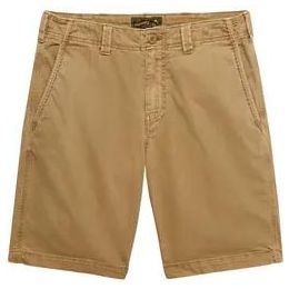Chinoshorts Superdry "UTILITY CHINO SHORT", Herren, Gr. 30, N-Gr, classic tan braun, Web, Obermaterial: 98% Baumwolle, 2% Elasthan, unifarben, relaxed fit knielang, Hosen Chinoshorts