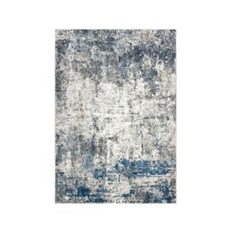 Teppich Kayoom "Elegantica 328", blau, B:120cm H:12mm L:170cm, Polyester, Teppiche, Teppich, Kurzflor, Modernes Muster, Fu&szlig;bodenheizungsgeeignet, Wohnzimmer