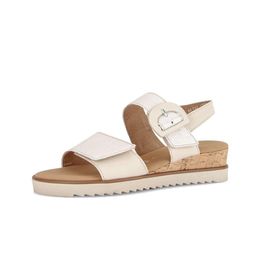 Plateausandaletten Gabor "Plateau Sandale", Damen, Gr. 44, beige, Schuhe