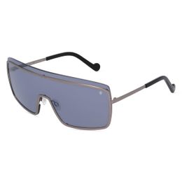 Bogner BO 7325 | Unisex-Sonnenbrille | Fassung: Vollrand, Monoscheibe, Metall, Gun Matt | Glasfarbe: Grau Spiegel Blau