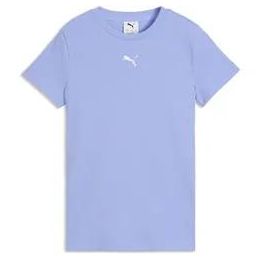 T-Shirt Puma "ESS ELEVATED RIB SLIM TEE G", Jungen, Gr. 164, intense lavender, Obermaterial: 62% Polyester, 34% Baumwolle, 4% Elasthan, unifarben, slim fit normal, Rundhals, Shirts T-Shirt, Kurzarm, f&uuml;r Jugendliche, Rundhalsausschnitt
