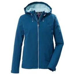 Funktionsjacke Killtec "KOS 72 WMN JCKT", Damen, Gr. 42, ocean, Obermaterial: 100% Polyester;Futter: 100% Polyester, Jacken Funktionsjacke, Wasser- und winddicht, atmungsaktiv, verstellbare Kapuze