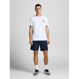 Jack & Jones JACK & JONES Herren Sweatshorts "JPSTGORDON mit elastischem Bund", blau, Gr. S, unifarben, Web, Obermaterial: 61% Polyester, 39% Baumwolle, Hosen,