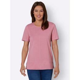 Kurzarmshirt Classic Basics "Kurzarm-Shirt", Damen, Gr. 48, rosa (altrosa), 100% Baumwolle, unifarben, Rundhals, Shirts Kurzarmshirt