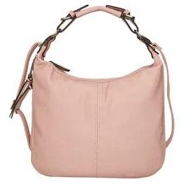 Schultertasche Harpa "Tate", Damen, Gr. B/H/T: 9cm x 32cm x 41cm, rosa, Lederimitat, unifarben, Taschen Schultertasche, durch Rei&szlig;verschluss erweiterbar