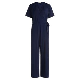 Jumpsuit Cartoon "Jumpsuit mit Bindeg&uuml;rtel", Damen, Gr. 36, EURO, blau (dunkelblau), Obermaterial: 95% Polyester PES. 5% Elasthan EL., Overalls Jumpsuit
