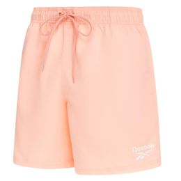 Badeshorts Reebok "Yale", Herren, Gr. M, N-Gr, future peach, Microfaser, Polyester, clean, unifarben, Badehosen Badeshorts, mit Kordelzug und elastischem Bund, mit Logo, basic