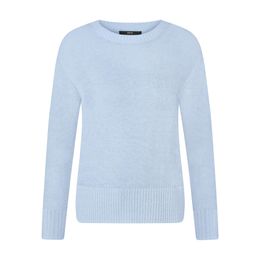 Rundhalspullover Zero "Pullover mit Alpakawolle", Damen, Gr. 44, blau (soft chambray), Obermaterial: 45% Polyamid PA. 38% Polyacryl PAN. 11% Wolle WO. 6% Alpaka WP., Pullover Rundhalspullover