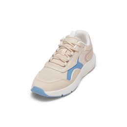 Marc O'Polo MARC O'POLO Damen Sneaker "aus Rindleder und Mesh", Gr. 36, gold, Obermaterial: 95% Leder (Rind), 5% Polyamid, unifarben, Schuhe