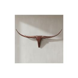 KADIMA DESIGN Dekoratives Bull Geweih M, Aluminium, 100x40 cm, f&uuml;r einzigartiges Jagdambiente, hochwertige Verarbeitung, abstraktes Design