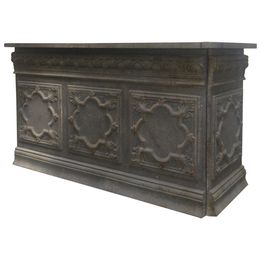Chic Antique Vintage Ladentisch Theke Tresen 217 x 76 x 118 cm, antik mokka skandinavische Deko Online Shop