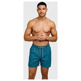 Badeshorts Brunotti "HESTER MEN SWIM SHORTS", Herren, Gr. S, N-Gr, mediterranea, Obermaterial: 100% Polyester. Futter: 100% Polyester, Badehosen Badeshorts, mit Taschen, sportliche Schnittform, schnelltrocknendes Material