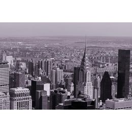 Fototapete papermoon "Manhattan Retro", bunt, B:3,5m L:2,6m, Vlies, Tapeten