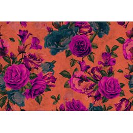 Livingwalls Fototapete LIVING WALLS "Walls by Patel Spanish Rose 2", orange, B:4m L:2,7m, Vlies, Tapeten, Vlies, Wand, Schr&auml;ge