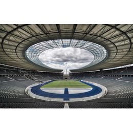 Fototapete papermoon "Photo-Art MASSIMO CUOMO, OLYMPIASTADION, BERLIN", bunt, B:4m L:2,6m, Vlies, Tapeten