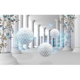 Fototapete papermoon "Abstrakt 3D Effekt", bunt, B:3,5m L:2,6m, Vlies, Tapeten
