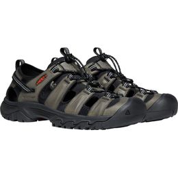 Sandale Keen "TARGHEE III S", Herren, Gr. 41, grau (grau, schwarz), Leder, Schuhe Sandale