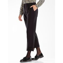 Inspirationen Damen 7/8-Hose, schwarz, Gr. 19, unifarben, 59% Baumwolle, 37% Polyester, 4% Elasthan, Hosen
