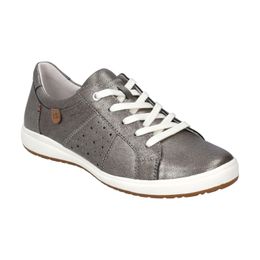 Sneaker Josef Seibel "Caren 01, platin", Damen, Gr. 44, grau (platin), Obermaterial: 100% Rindsleder Leather cow., Schuhe Sneaker