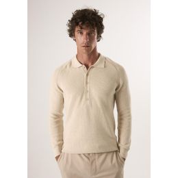 Polokragenpullover FELIX HARDY "Pullover mit Rollkragen und Kn&ouml;pfen", Herren, Gr. XL, beige, 100% Baumwolle, Pullover