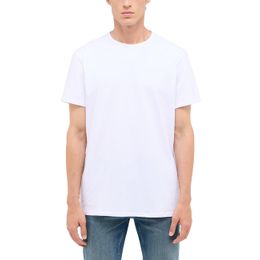 Mustang Herren Kurzarmshirt "Herren Style Allen", wei&szlig;, Gr. M, Jersey, 95% Baumwolle, 5% Elasthan, Shirts