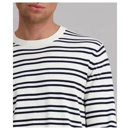 Strickpullover, Damen, Gr. XXL, elfenbein, Strick, Obermaterial: 100% Baumwolle, Pioneer AUTHENTIC JEANS, geringelt, gestreift, normal h&uuml;ftbedeckend, Rundhals, Pullover Strickpullover, in Streifen-Optik