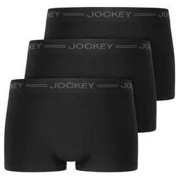 Boxershorts Jockey "Boxershort Everyday Seamfree Trunk 3P 3er Pack", Herren, Gr. S, schwarz, Obermaterial: 78% Viskose CV. 18% Polyamid PA. 4% Elasthan EL., Unterhosen