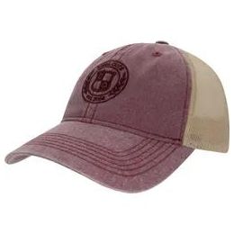 Baseball Cap Chillouts "Milton Hat", Herren, bordeaux, Materialmix, Caps, Vintage-Look Baseballkappe mit Wappen-Stickerei