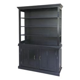 Chic Antique Marseille Vitrinenschrank mit 2 T&uuml;ren, 4 Ablagen H&ouml;he 196 cm skandinavische Deko Online Shop