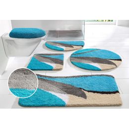 Badematte OTTO HOME, H:20mm, blau, Polyacryl, Badematten, "Magnus, Badvorleger, Badezimmer Teppich", mehrfarbig, Badteppich, Badematten auch als 2