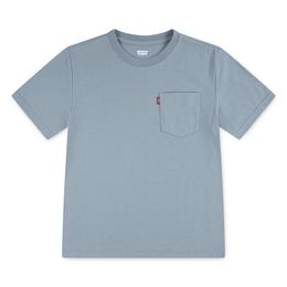 LEVI'S KIDS Jungen T-Shirt "LVB SUNSET POCKET TEE", blau, Gr. 14, Jersey, Obermaterial: 100% Baumwolle, Shirts, mit Brusttasche, for Boys