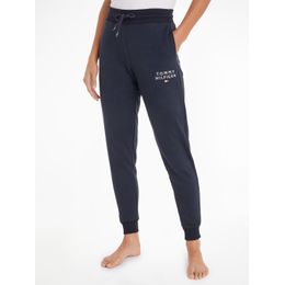 Jogginghose "TRACK PANTS", Herren, Gr. S (36), N-Gr, schwarz (desert, sky), Sweatware, Obermaterial: 50% Baumwolle, 50% Polyester, Tommy Hilfiger Underwear, meliert, Basic, bequem kn&ouml;chellang, Hosen Jogginghose, mit Markenlogo-Aufdruck