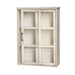 Chic Antique Wandschrank mit Schwebet&uuml;r H70/L52/B20 cm antik creme skandinavische Deko Online Shop