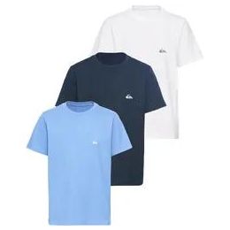 T-Shirt Quiksilver "MTWAVE TRIPLE PACK YOUTH", Jungen, Gr. 16 (170/176), navy, wei&szlig;, Obermaterial: 100% Baumwolle, Shirts T-Shirt, f&uuml;r Kinder und Jugendliche, sportlicher Stil, Kurzarm