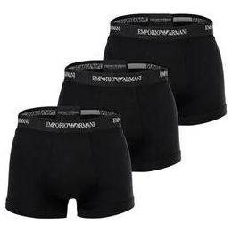 Boxershorts Emporio Armani "Boxershort CORE LOGOBAND 3er Pack", Herren, Gr. S, schwarz, Obermaterial: 95% Baumwolle CO. 5% Elasthan EL., Unterhosen