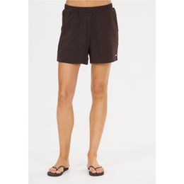 ENDURANCE ATHLECIA Shorts ATHLECIA "Crecy", Damen, Gr. 34, EURO-Gr&ouml;&szlig;en, braun, 50% Baumwolle, 48% Polyester, 2% Elasthan, unifarben, kurz, Hosen Shorts, aus robustem und atmungsaktivem Material