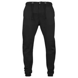 Jogginghose Urban Classics "Urban Classics Herren Stretch Jogging Pants", Herren, Gr. XXL, US-Gr&ouml;&szlig;en, schwarz, 98% Baumwolle, 2% Elasthan, unifarben, relaxed fit, Hosen Jogginghose