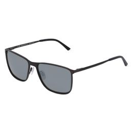 Jaguar J 7506 | Unisex-Sonnenbrille | Fassung: Vollrand, Quadratisch, Metall, Gun Matt | Glasfarbe: Grau Spiegel Silber