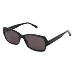 Fielmann BD 543 SUN CL RITA | Damen-Sonnenbrille | Fassung: Vollrand, Quadratisch, Propionat, Schwarz Gl&auml;nzend | Glasfarbe: Grau