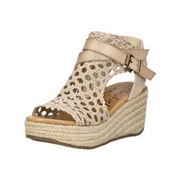 Keilsandalette Blowfish "Blowfish Sandalen Lederimitat", Damen, Gr. 41, braun (beige, braun), Lederimitat, Schuhe