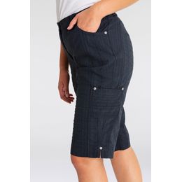 KjBRAND Damen Bermudas "BETTY", blau, Gr. 48, Web, Obermaterial: 47% Baumwolle, 45% Polyester, 6% Viskose, 2% Elasthan, Hosen, Sommerhose Wash & Go