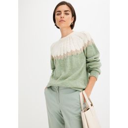 bonprix Damen Ajourpullover, blau, Gr. 32, mehrfarbig, Obermaterial: 73% Polyacryl, 22% Polyester, 5% metallisierte Fasern, Pullover, aus Polyacryl,