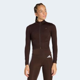 Rollkragenpullover adidas Performance "WE KNIT JKT", Damen, Gr. L, aurora coffee, Obermaterial: 48% Polyester, 46% Polyamid, 6% Elasthan, normal, Pullover Rollkragenpullover