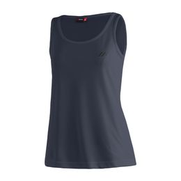 Funktionsshirt Maier Sports "Petra", Damen, Gr. 40, blau (dunkelblau), 100% Polyester, Rundhals, Shirts Funktionsshirt, Damen Top, leichtes &auml;rmelloses Shirt, Rundhals, Regular Fit