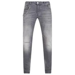 Bequeme Jeans 2Y Premium "2Y Premium Herren 2Y Skinny Fit Jeans", Herren, Gr. 38, Normalgr&ouml;&szlig;en, grau, 97% Baumwolle, 3% Elasthan, unifarben, Jeans
