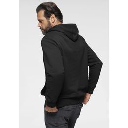 MAN'S WORLD MAN'S WORLD Herren Kapuzensweatshirt, schwarz, Gr. 5XL, meliert, angeraute Sweatware, Obermaterial: 60% Baumwolle, 40% Polyester. Kapuzenfutter: 60%